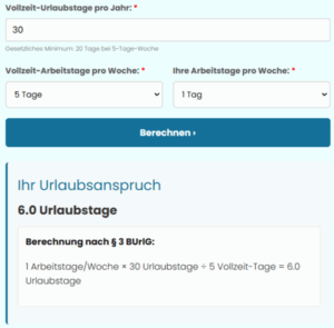 Urlaubsrechner Online《 Urlaubstage genau berechnen